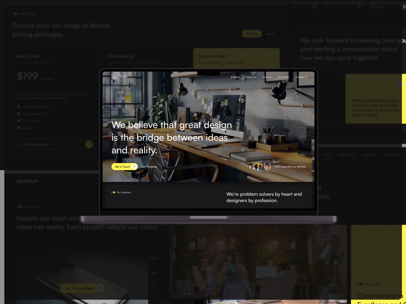 A Spectrum - Modern template for agencies - Framplates | Framer Templates