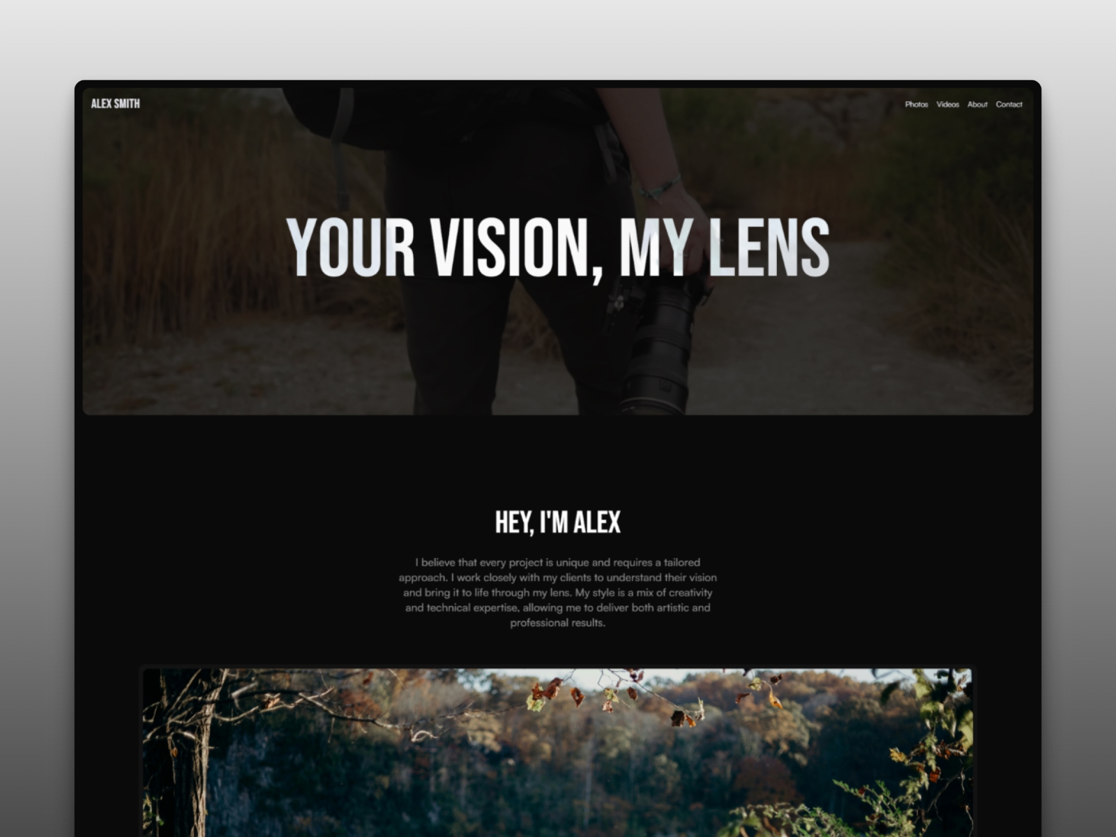 Capture - Videography & Photography Template - Framplates | Framer ...