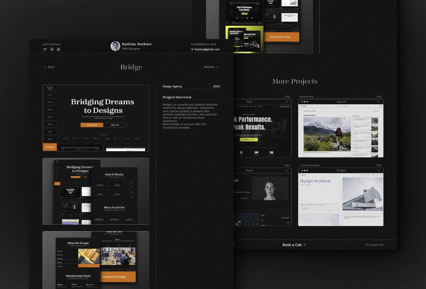 Ember - Portfolio Template - Framplates | Framer Templates
